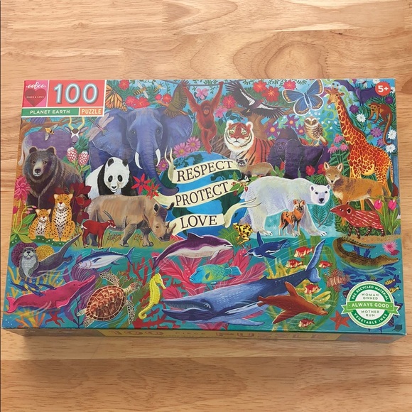 Eeboo | Toys | Nib Wildlife Conservation Puzzle By Eeboo Multicolor ...